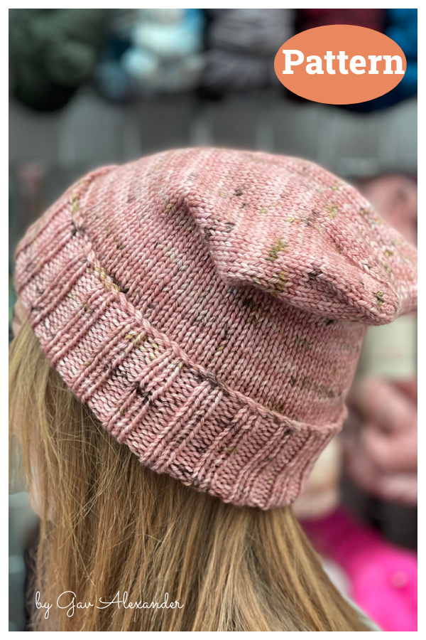 Simple Slouchy Hat Knitting Pattern